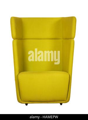 Spinning yellow office chair Stock Photo - Alamy