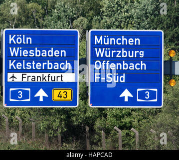 Deutschland, Europa, Autobahn, Verkehrsschild, Ausfahrt, Straßenverkehr ...