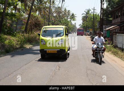 New Tata auto rickshaw taxi in Kerala, India Stock Photo - Alamy