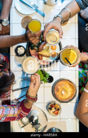 Indian Community Eating Restaurant Dining Concept Stock Photo - Alamy