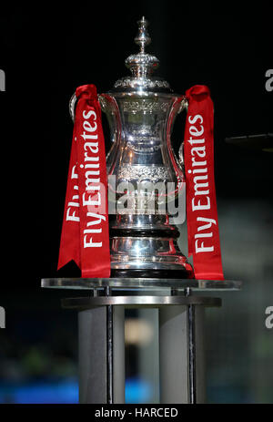 The Emirates FA Cup trophy on display Stock Photo - Alamy