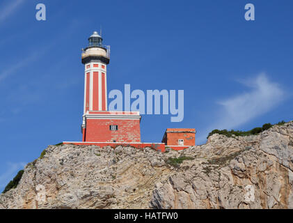 Punta Carena Lighthouse on the Isle of Capri Stock Photo - Alamy
