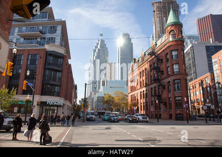 TORONTO - NOVEMBER 18, 2016: The red-brick Gooderham Building is a ...
