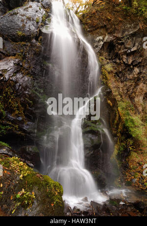 scenic waterfall Urami in Nikko, Japan at late autumn season Stock ...