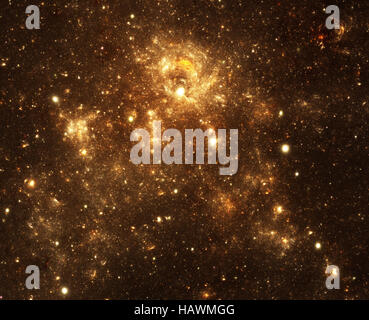 Yellow nebula in deep space Stock Photo - Alamy