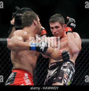 Amir Sadollah, right, fights Phil Baroni at UFC 106 at the Mandalay ...