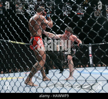 Amir Sadollah, right, fights Phil Baroni at UFC 106 at the Mandalay ...