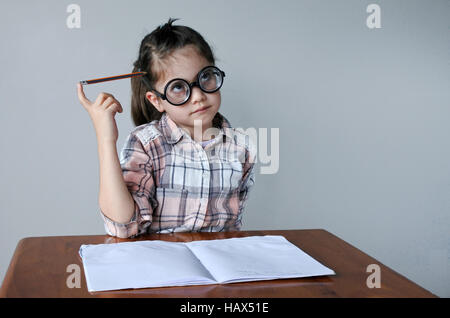nerdy kid in glasses Stock Photo - Alamy