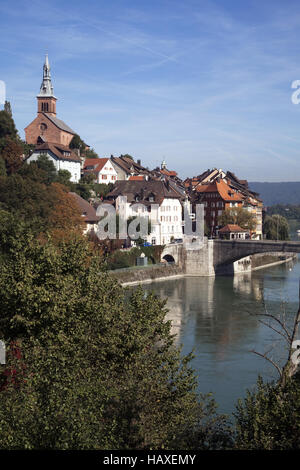View from Laufenburg (Baden / Germany) to Laufenburg (Aargau ...