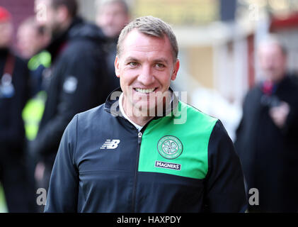 Celtic manager Brendan Rodgers arrives ahead of the William Hill ...