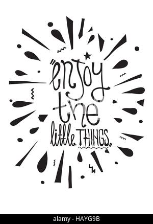 Enjoy Simple Things Motivation Typography Quote Design Stock Vector ...