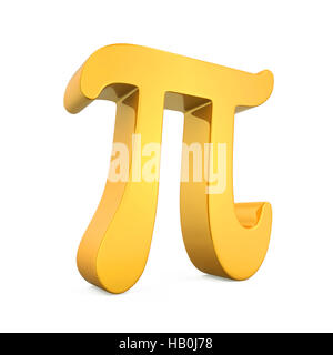 Pi Number Gold Mathematical Symbol. 3D Render Illustration Stock Photo ...