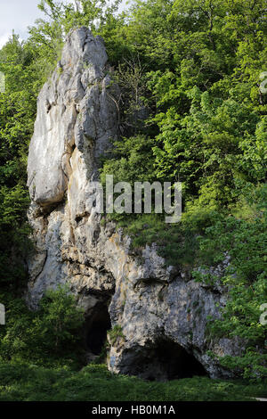 Rock formation, Swabian jura, Germany Stock Photo - Alamy