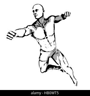 Comic Book Hero Pose Stock Photo - Alamy