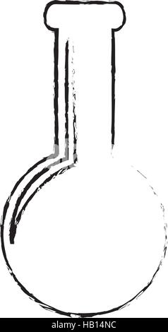 Round-bottomed flask icon. Chemistry round bottom flask isolated on ...