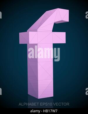 F polygon blue pink alphabet letter logo icon design for business and ...