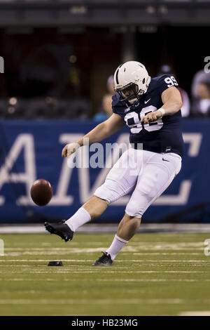 Penn State kicker Joey Julius (99) warms up before taking on Maryland ...