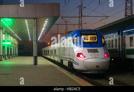 Bukhara, Uzbekistan: high-speed afrosiyob train and railway station ...