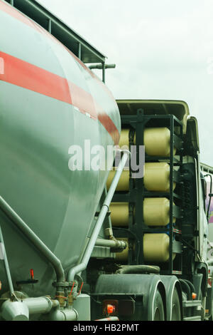 Fuel and flammable liquid tanker truck Stock Photo - Alamy