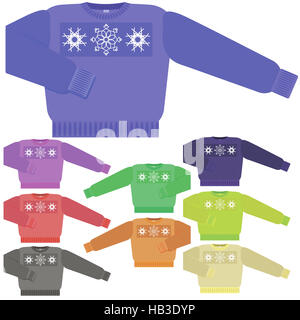 Set of Colorful Sweaters for Men Stock Photo - Alamy