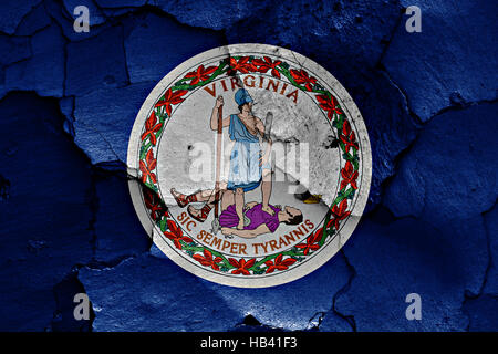 Flag of Virginia painted on cracked wall Stock Photo - Alamy