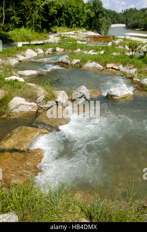 Waterfall with fish ladder Stock Photo - Alamy