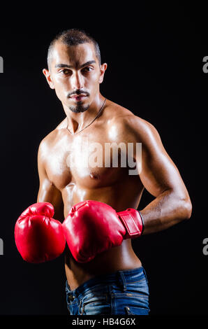 Ripped boxer in sports concept Stock Photo - Alamy