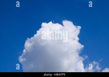 Bright midday blue sky with clouds Stock Photo - Alamy