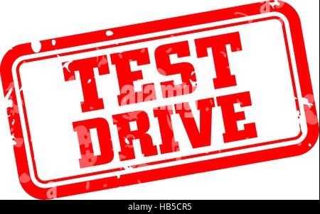 Test Drive Rubber Stamp. Red Test Drive Rubber Grunge Stamp Seal Vector ...