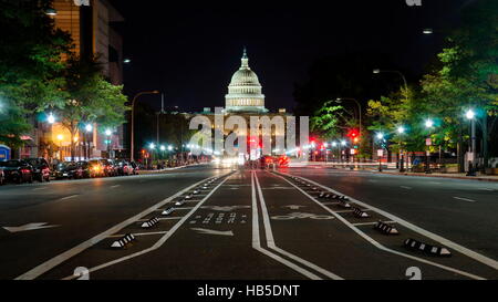 Washington, DC: Pennsylvania Avenue leading to the Capitol Hill ...