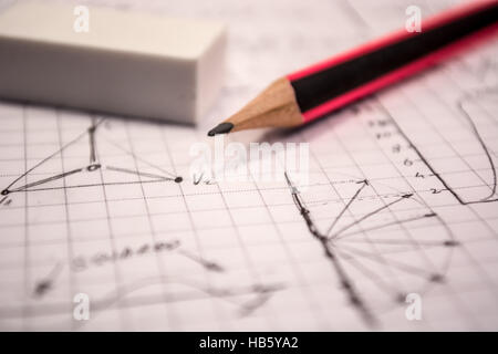 A page of a math notebook Stock Photo - Alamy