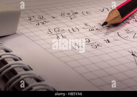 A page of a math notebook Stock Photo - Alamy
