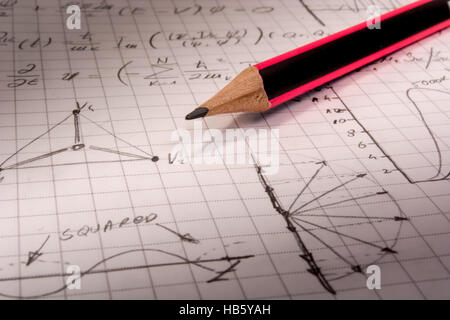 A page of a math notebook Stock Photo - Alamy