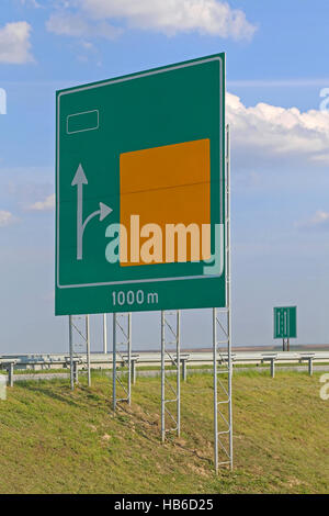 Advance Arrow Direction Traffic Sign Highway Stock Photo - Alamy