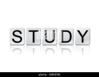 The word "Test" written in tile letters isolated on a white background ...