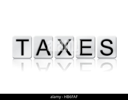 The word "Tithe" written in tile letters isolated on a white background ...