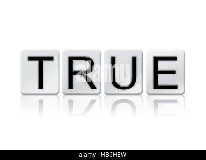 The word "Test" written in tile letters isolated on a white background ...