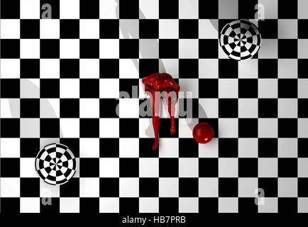 Checkered art composition Stock Photo - Alamy