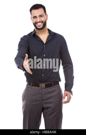 Businessman Offering Congratulations Stock Photo - Alamy