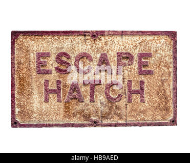 old rusty steel door hatch on wall on derelict property Stock Photo - Alamy