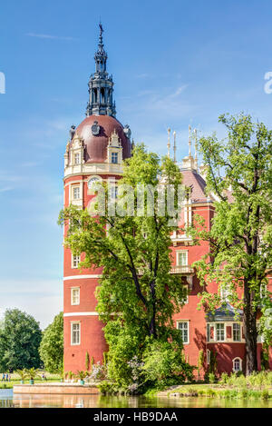Bad Muskau, Lusatian Neisse in the Fuerst-Pueckler-Park Bad Muskau. In ...