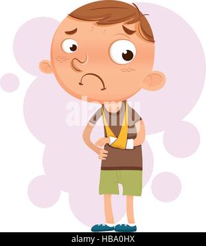 Broken arm - boy, cartoon and vector character Stock Vector Image & Art ...