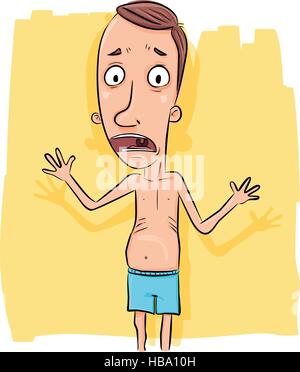 Thin Slim Skinny Weak Man Stick Figure Pictogram Icon Stock Vector ...