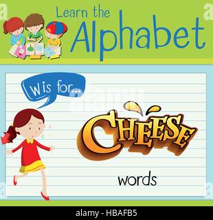 Flashcard letter C is for cheese illustration Stock Vector Image & Art ...