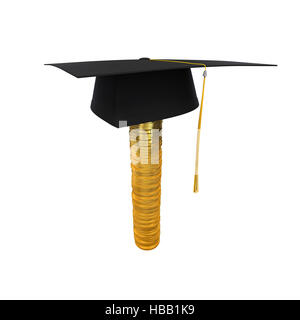 Graduation Cap on Stack of Money Stock Photo - Alamy