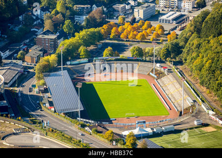Aerial view, Leimbachstadion, football stadium, athletics stadium ...
