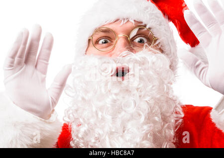 Shocked Santa portrait Stock Photo - Alamy