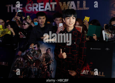 Chinese actor Wang Yang attends an activity in Shanghai, China ...