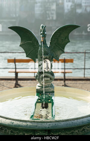 A photograph of a basilisk statue in Basel, Switzerland. The Basilisk ...