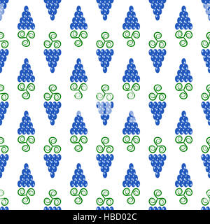 Grapes Seamless Pattern Stock Photo - Alamy